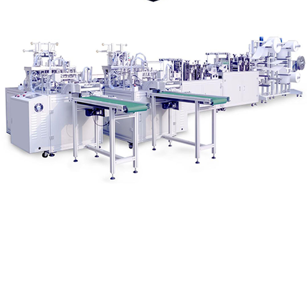 Automatic surgical face mask production line
